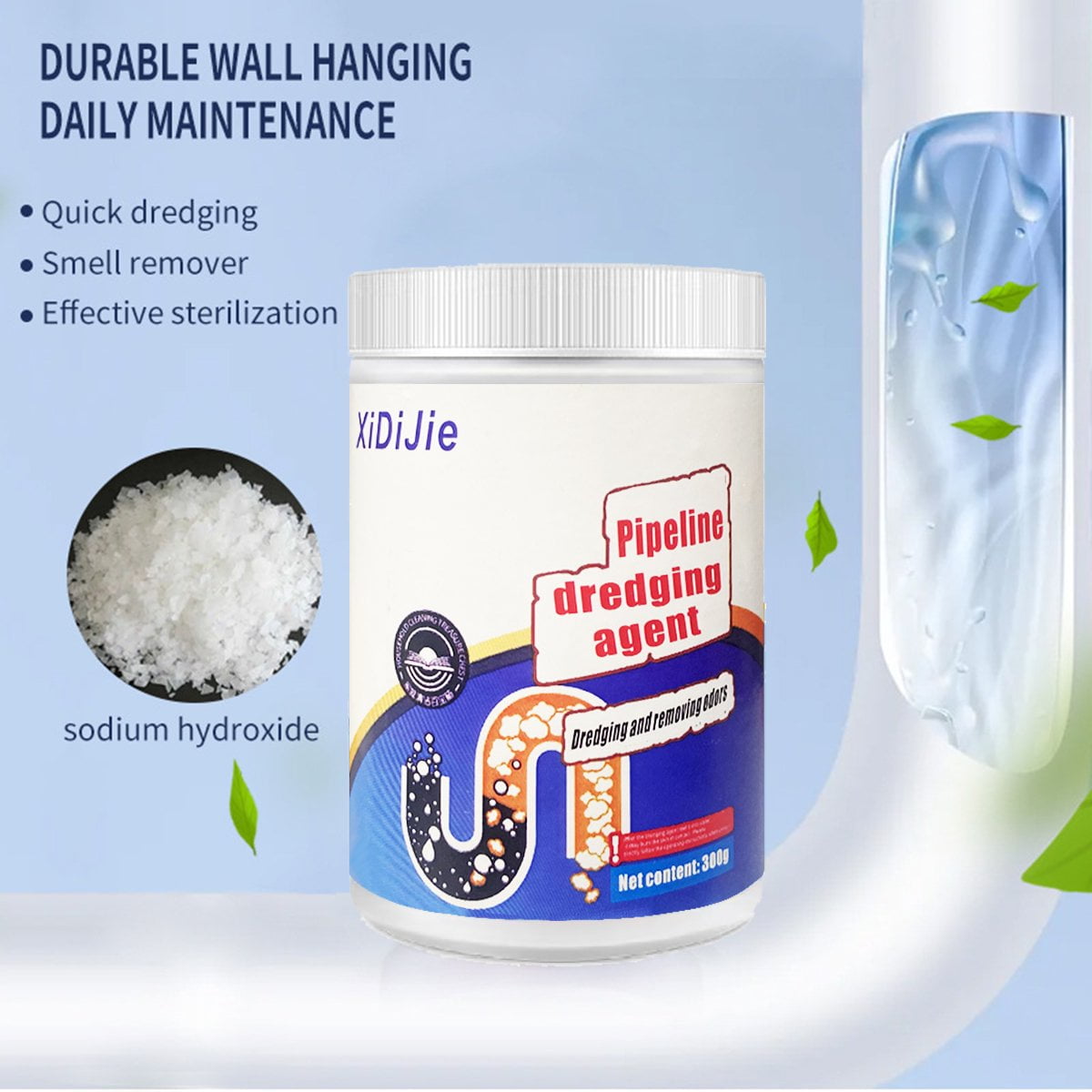 Sink Drain Cleaner, 300g Stain Remover, Deodorizer, Kitchen Toilet ...