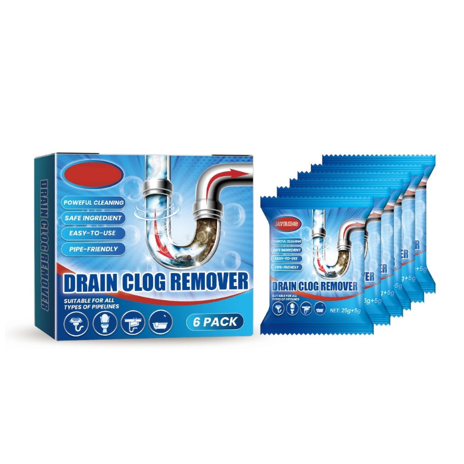 Sink Drain Cleaner Clog Remover Deodorizing Cleaning Powder for Kitchen ...