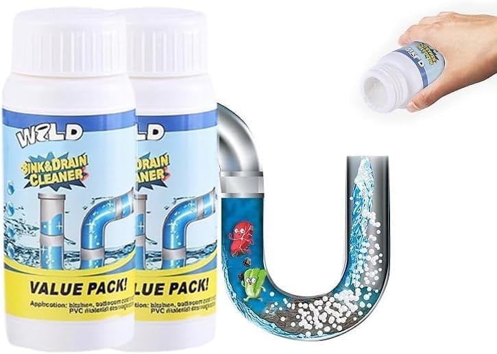 Sink & Drain Cleaner, Fast-Acting Granular Cleaner Dissolves Hair ...