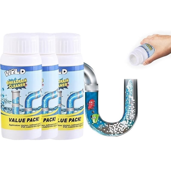 Sink & Drain Cleaner, Fast-Acting Granular Cleaner Dissolves Hair ...
