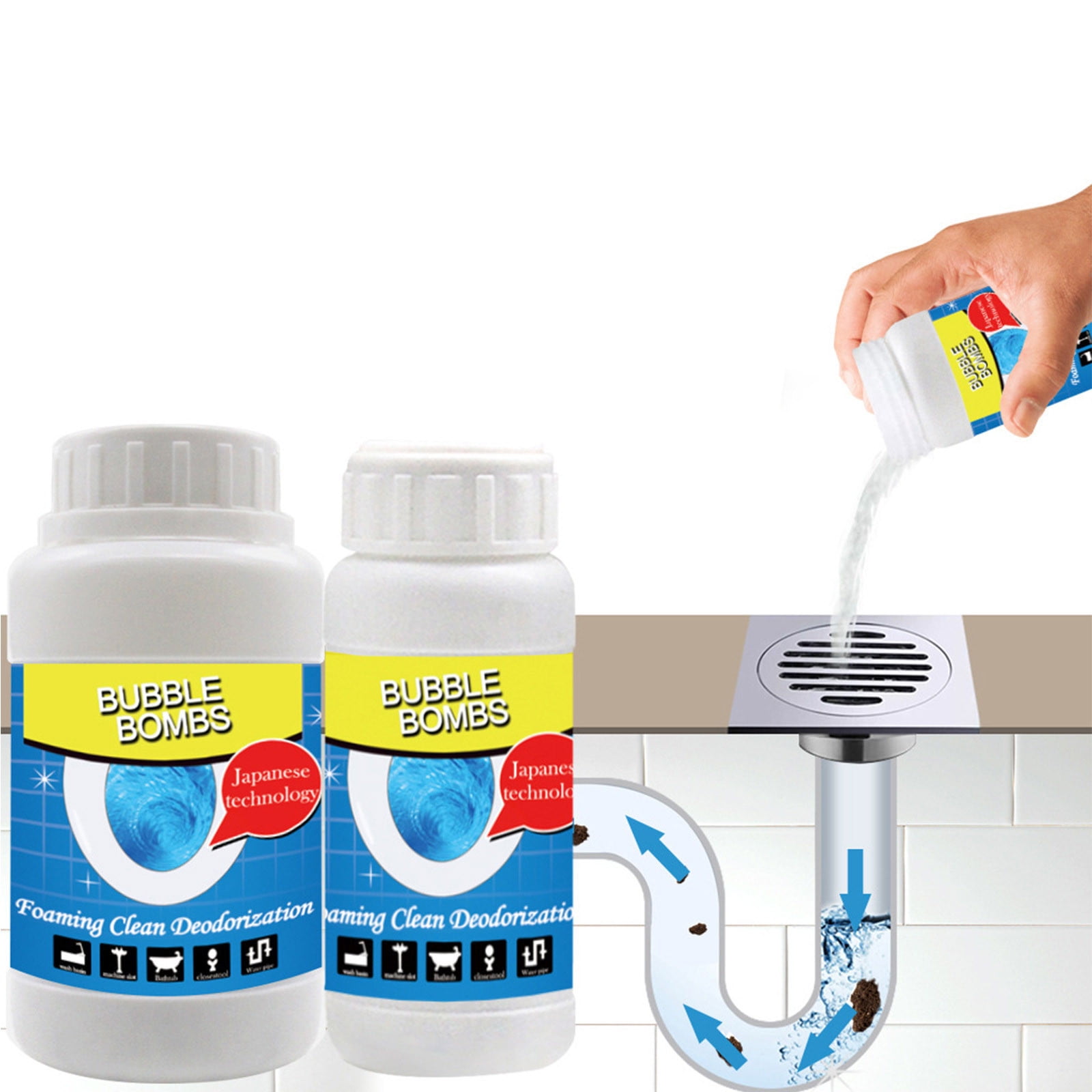 Sink & Drain Dredging Powder Cleaner | Fast-Acting Clog Dissolver for ...