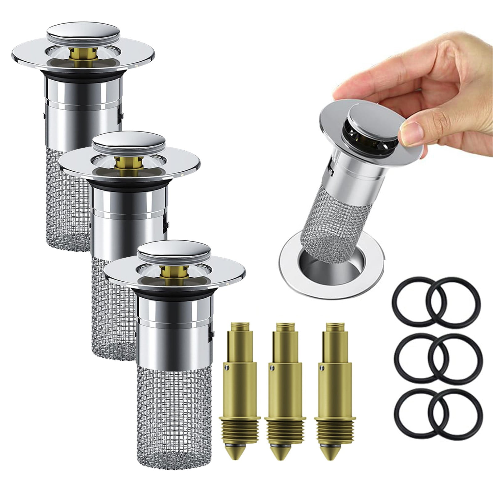 Sink Drain Plug 34—40 Mm Stainless Drain Strainers Made Of Rustproof ...