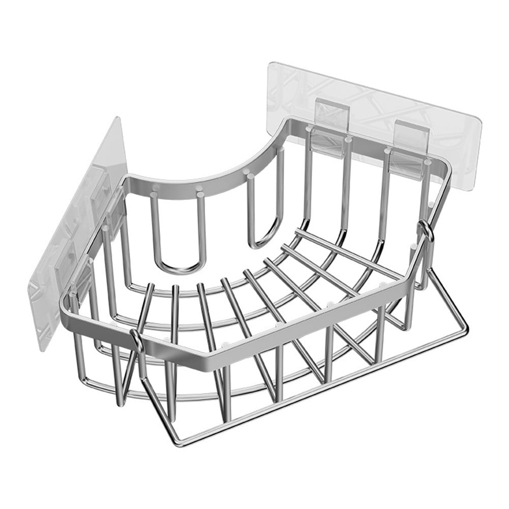 Sink Drain Rack Rag Holder Triangle Sink Drainer Basket For Kitchen ...