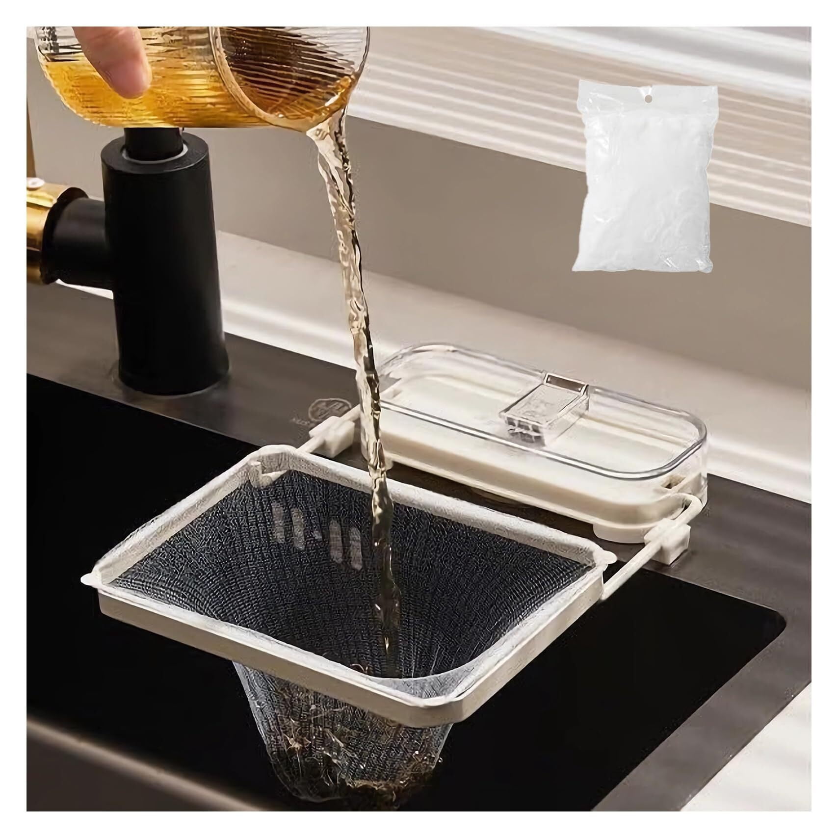 A Sink Drain Strainer 2025 New Suction Cup Sink Kitchen Net Strainer ...