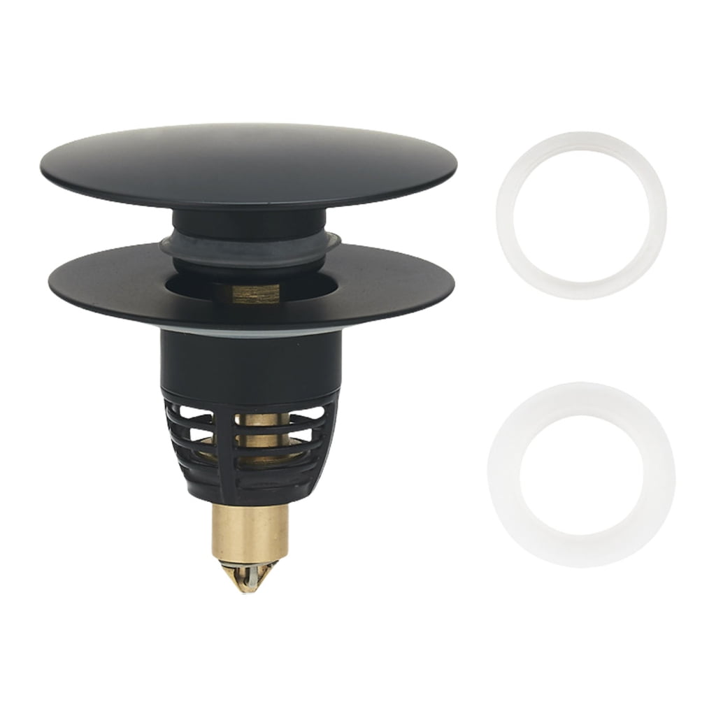 Sink Drain Strainer Basket Copper Drain Plug Push Type Bounce Cores ...
