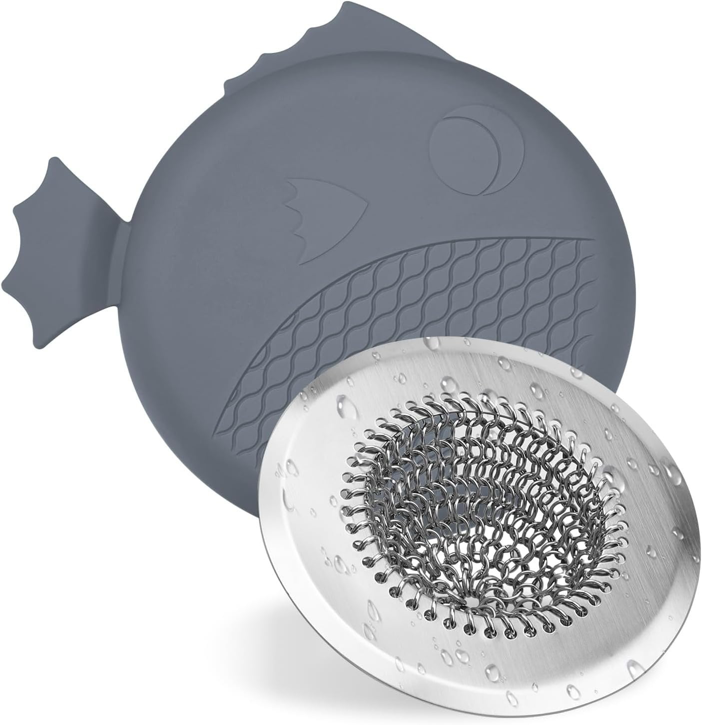 Sink Drain Strainer&Stopper, Anti-Slip Flexible Mesh Sink Strainer with ...