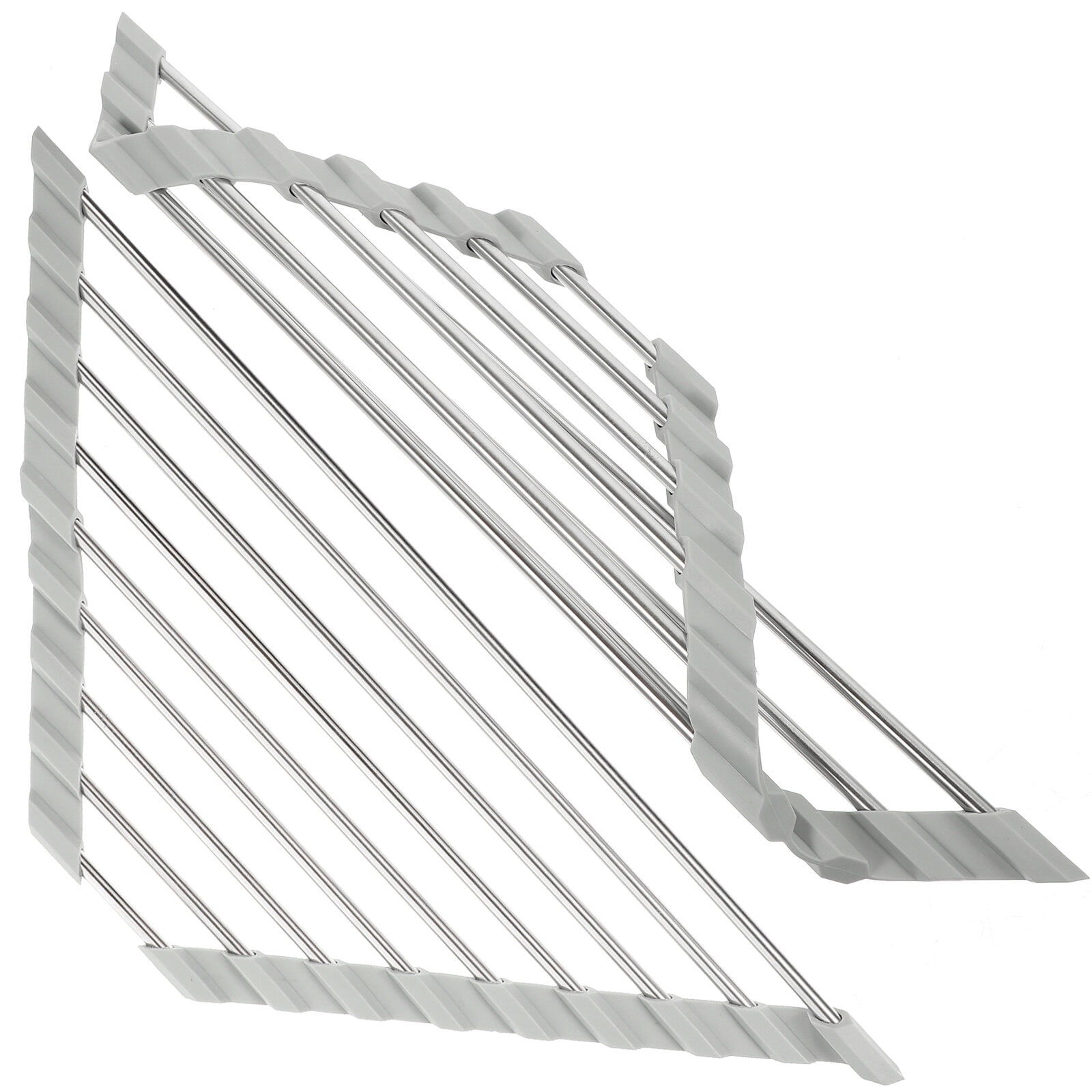 Stainless Steel Sink Drain Rack Foldable Triangular Storage Holder for ...