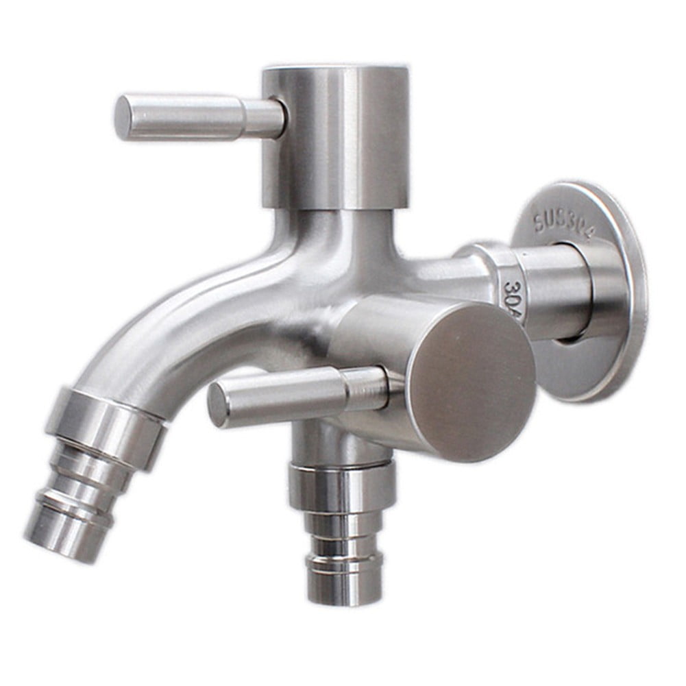 Sink Faucet Diverter Valve, One in Two Out Faucet Adapter for Washing ...