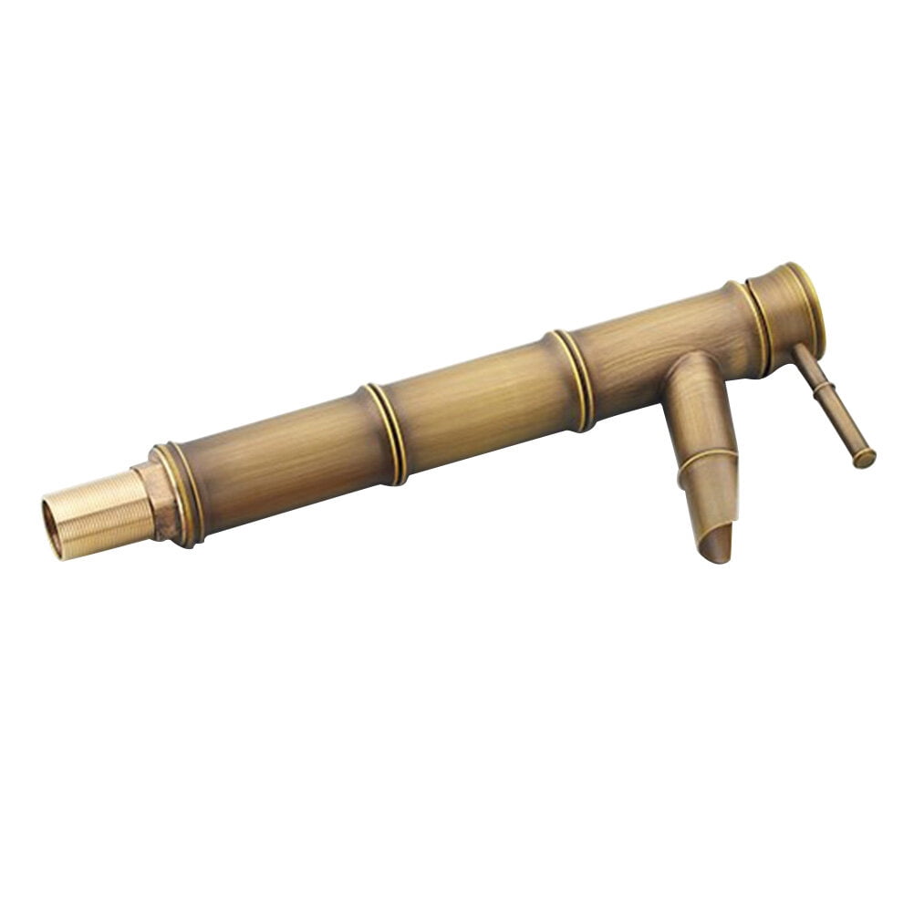 Sink Faucet, European Antique Copper Retro Bamboo Basin Faucet Bamboo Water Tap Mixer (Style 1 ...