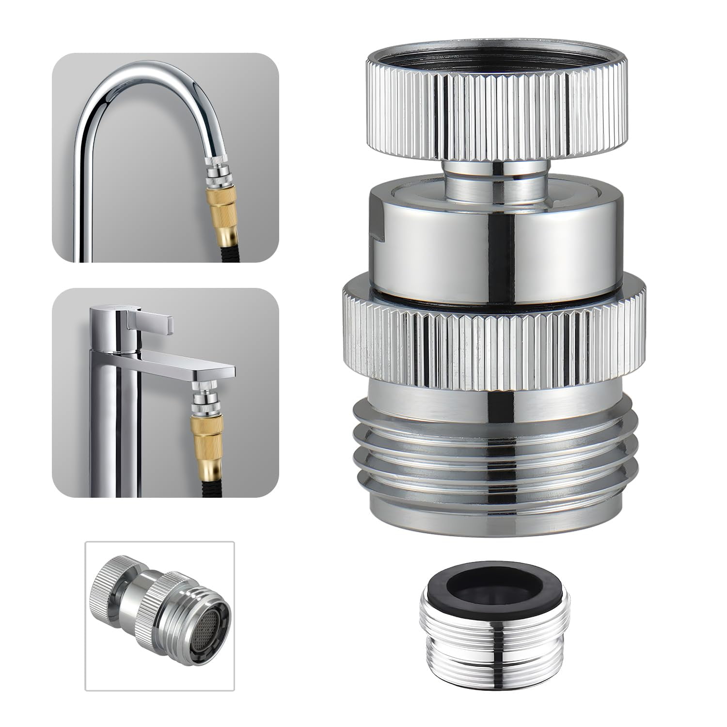 Sink Faucet To Garden Hose Adapter, Swivel Faucet Adapter Kit With ...