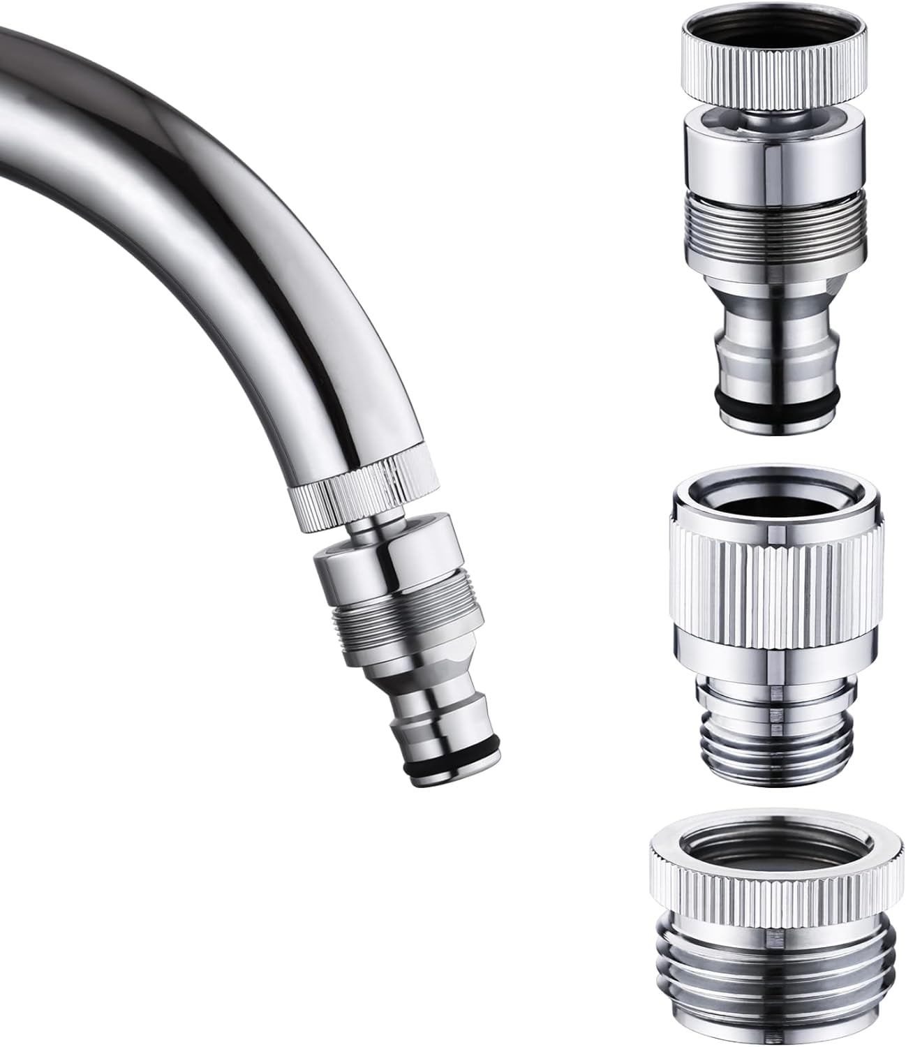 Sink Faucet Quick Connector Faucet to Garden Hose Adapter Dishwasher ...