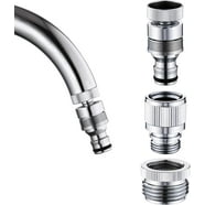 Quick Connect Hose to Faucet Coupler and Fitting Dual Thread by 3/4 in ...