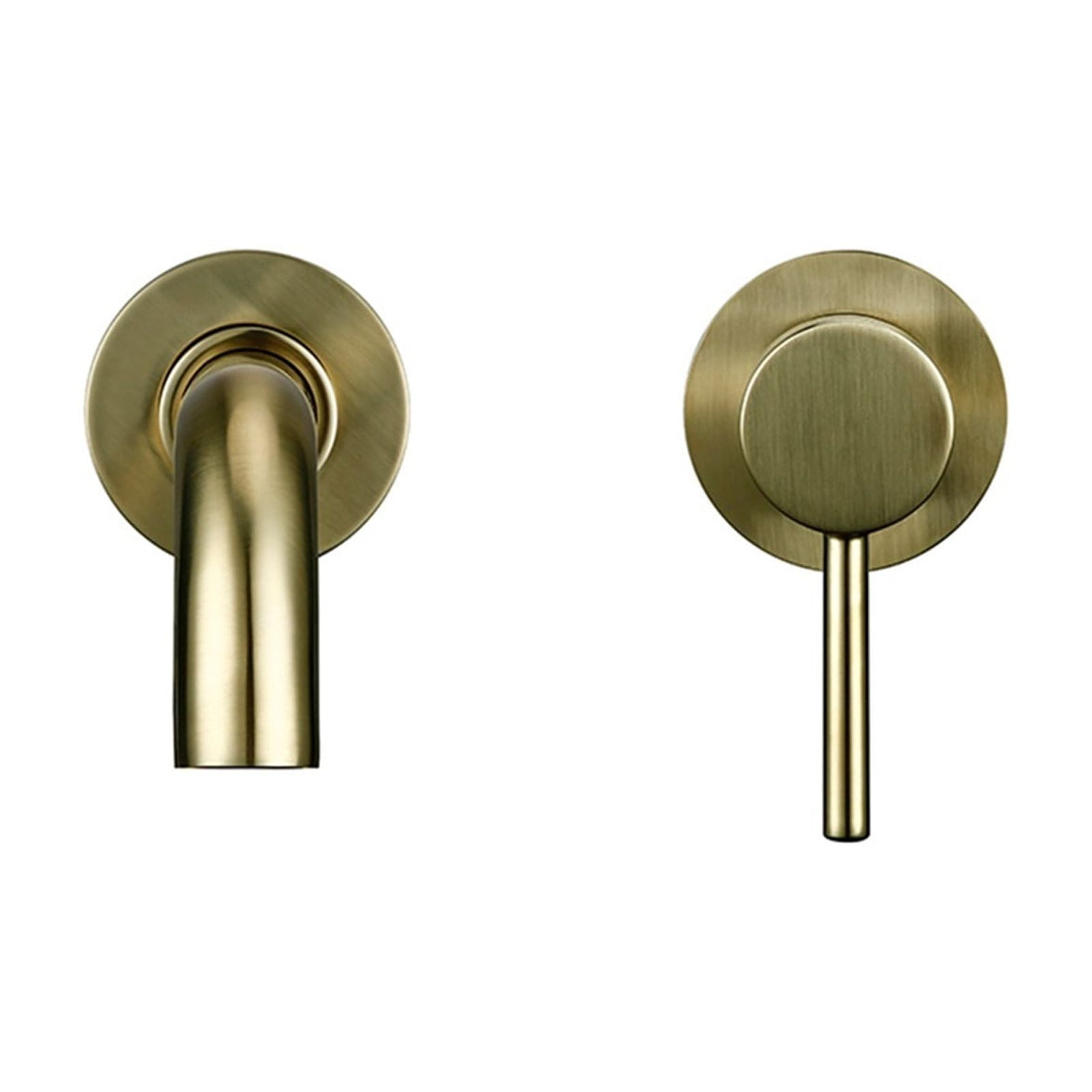 Wire Drawing Gold Concealed Basin Bathroom Faucet, Brass Round Hole ...