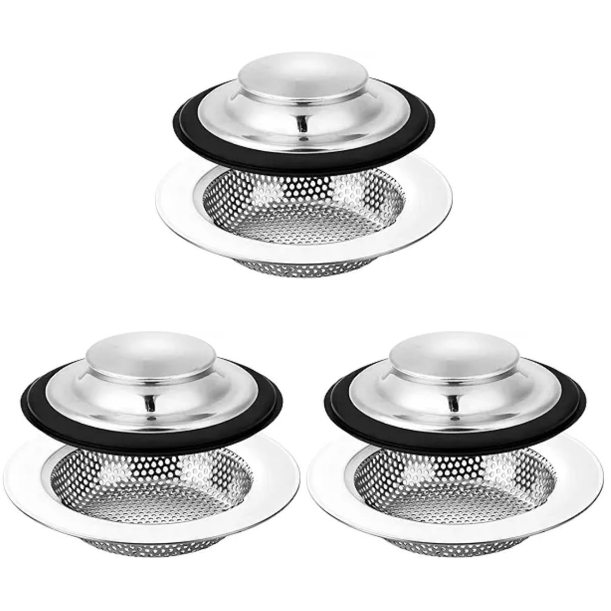 Sink Filter 3 Sets Stopper Kitchen Drain Food and Basket Strainer ...