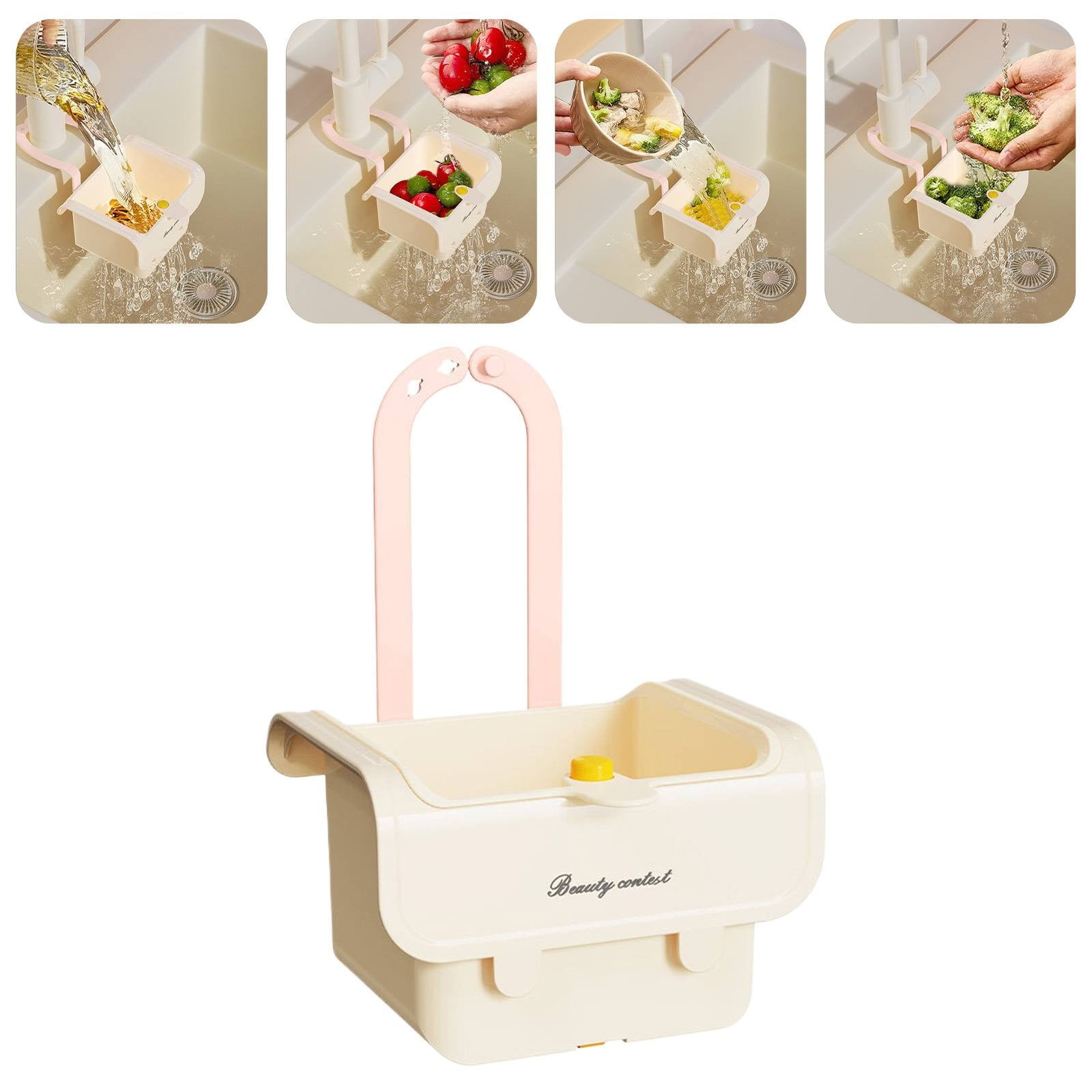 Sink Filter Milky White, Strainer Snap Button Strainer Tap Hanging ...