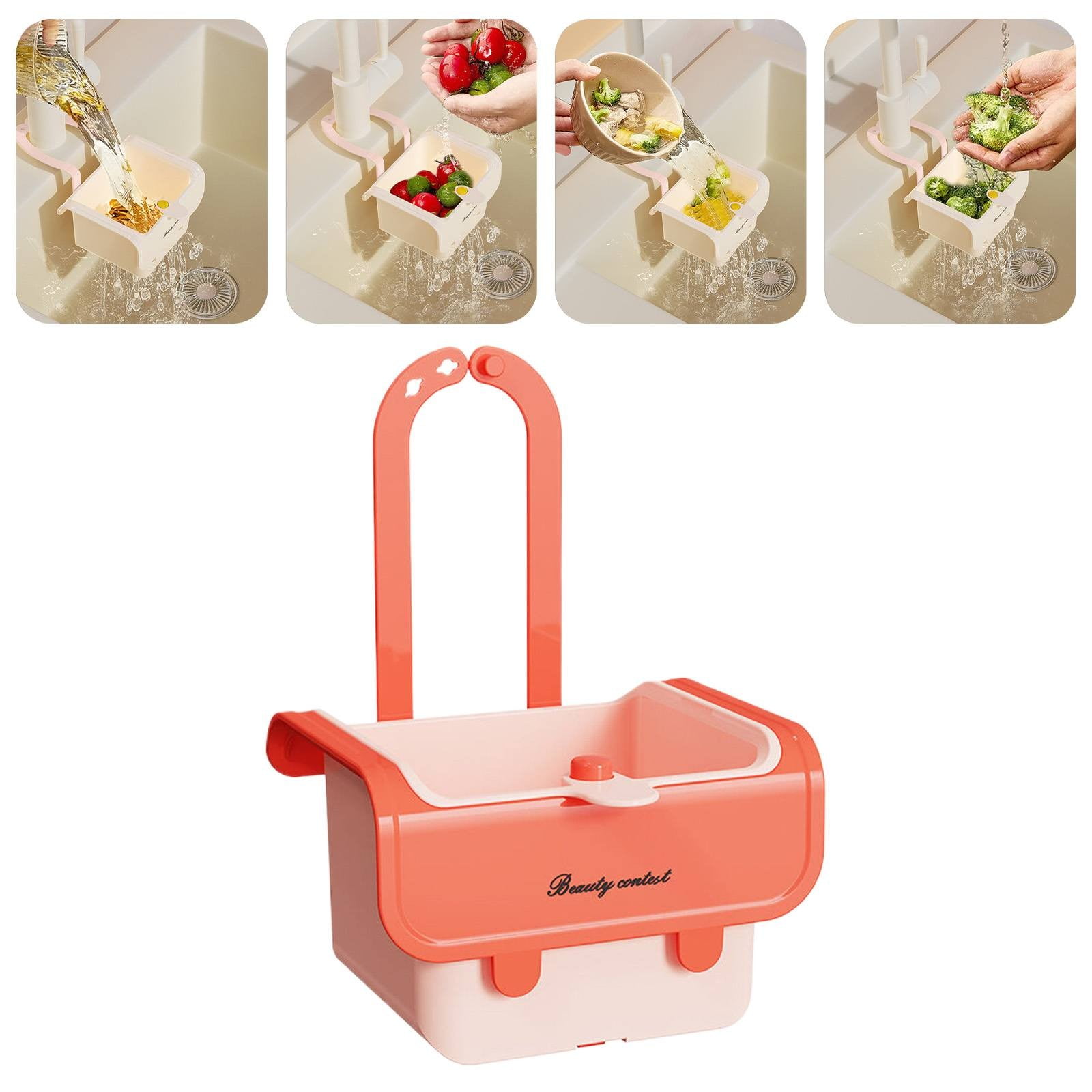 Sink Filter Orange Pink, Strainer Snap Button Strainer Tap Hanging ...