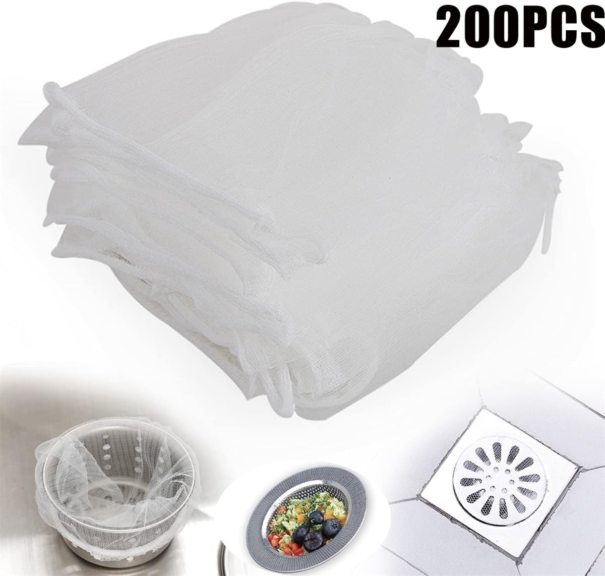 Sink Filter Screen Anti-Clogging Sewer Garbage Filter Bag, Fits Sink ...