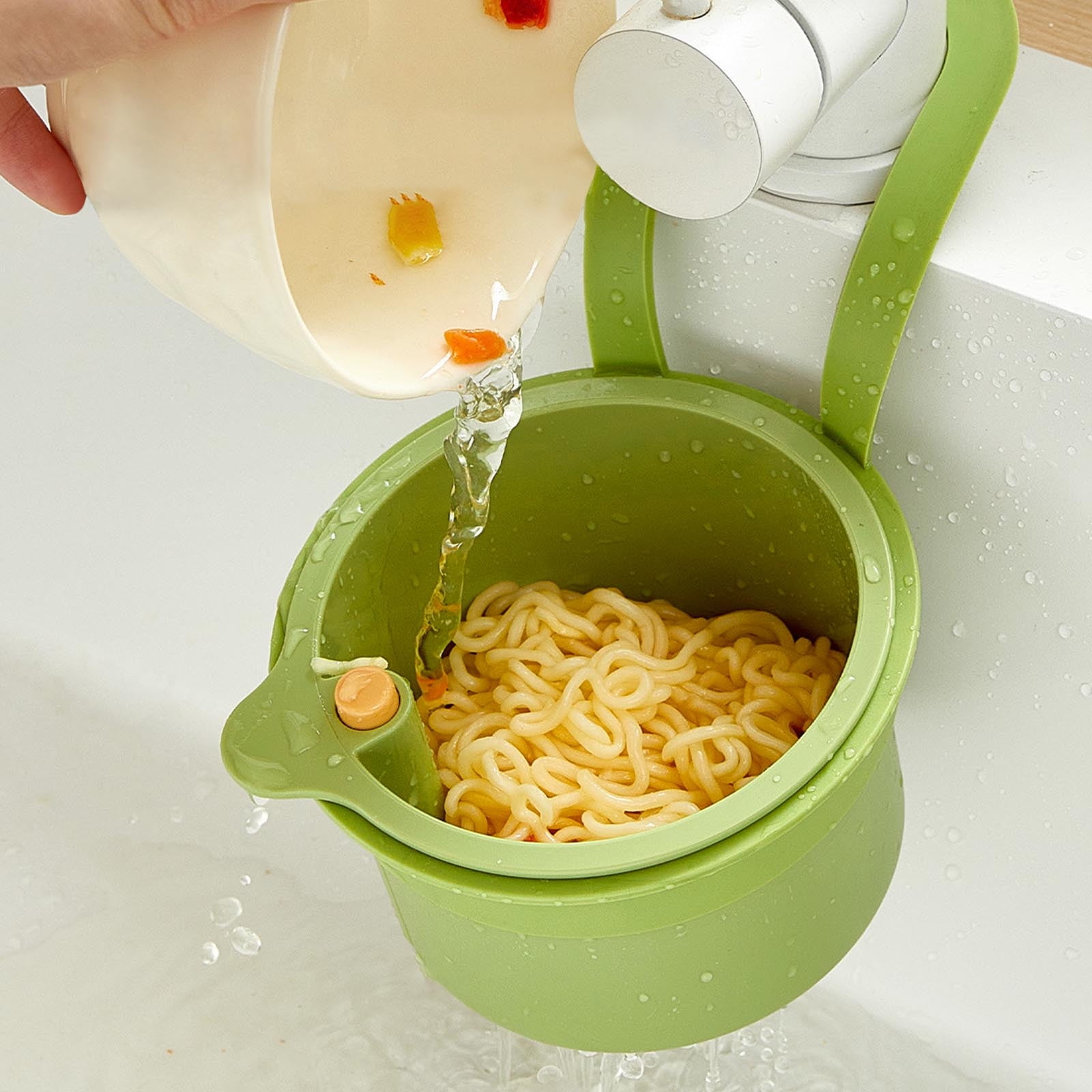 Sink Hanging Basket Foldable Food Strainer Drainer Rack Kitchen Sink ...