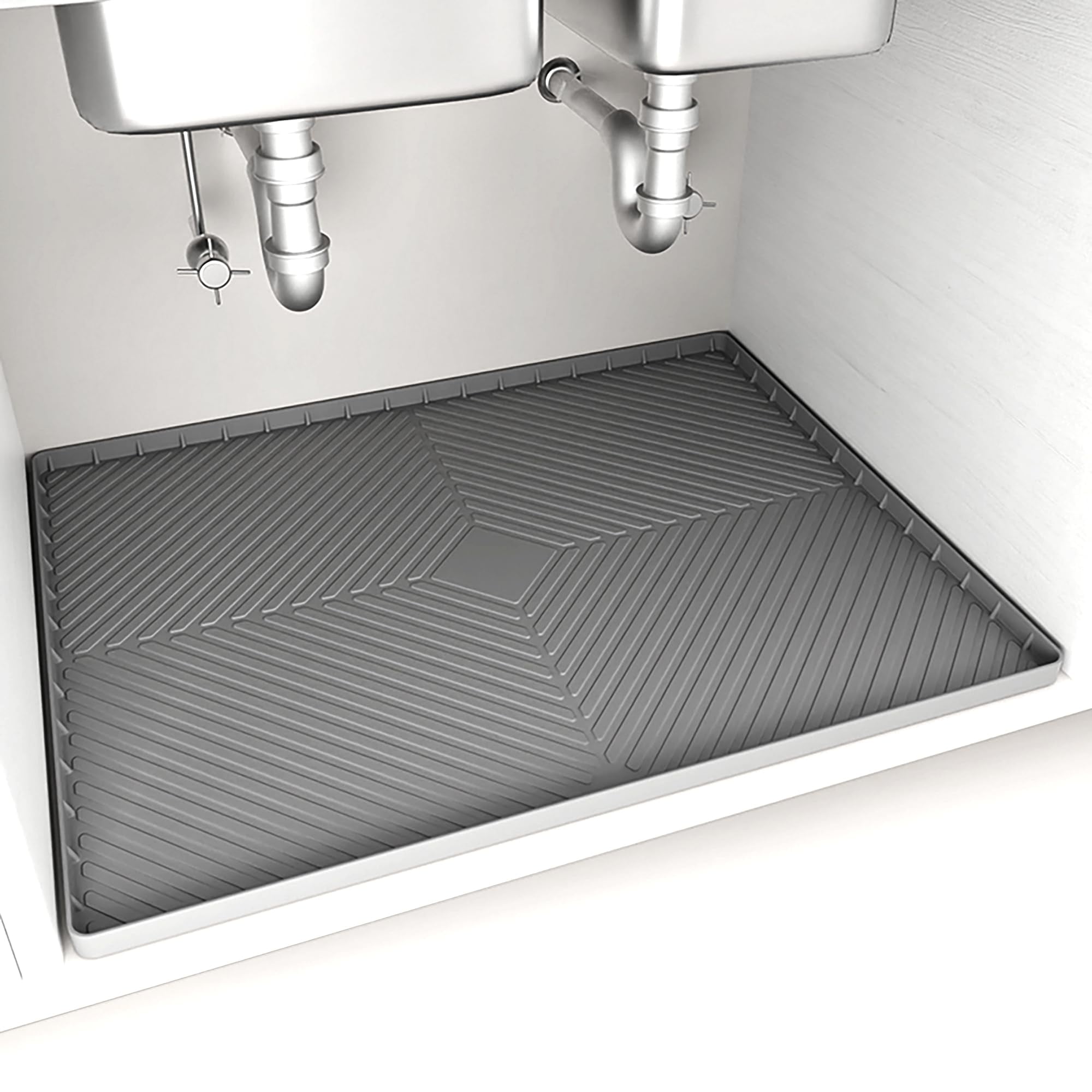 Under Sink Mat 22x34, Waterproof Silicone Kitchen & Bathroom Sink Mat ...