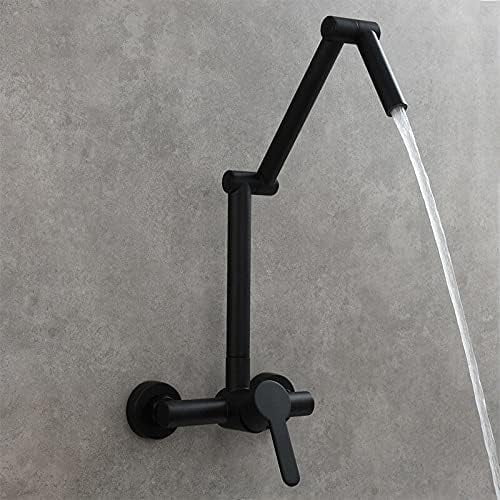 Sink Mixer Tap Wall-Mounted Solid Brass Hot & Cold Kitchen Folding Sink ...
