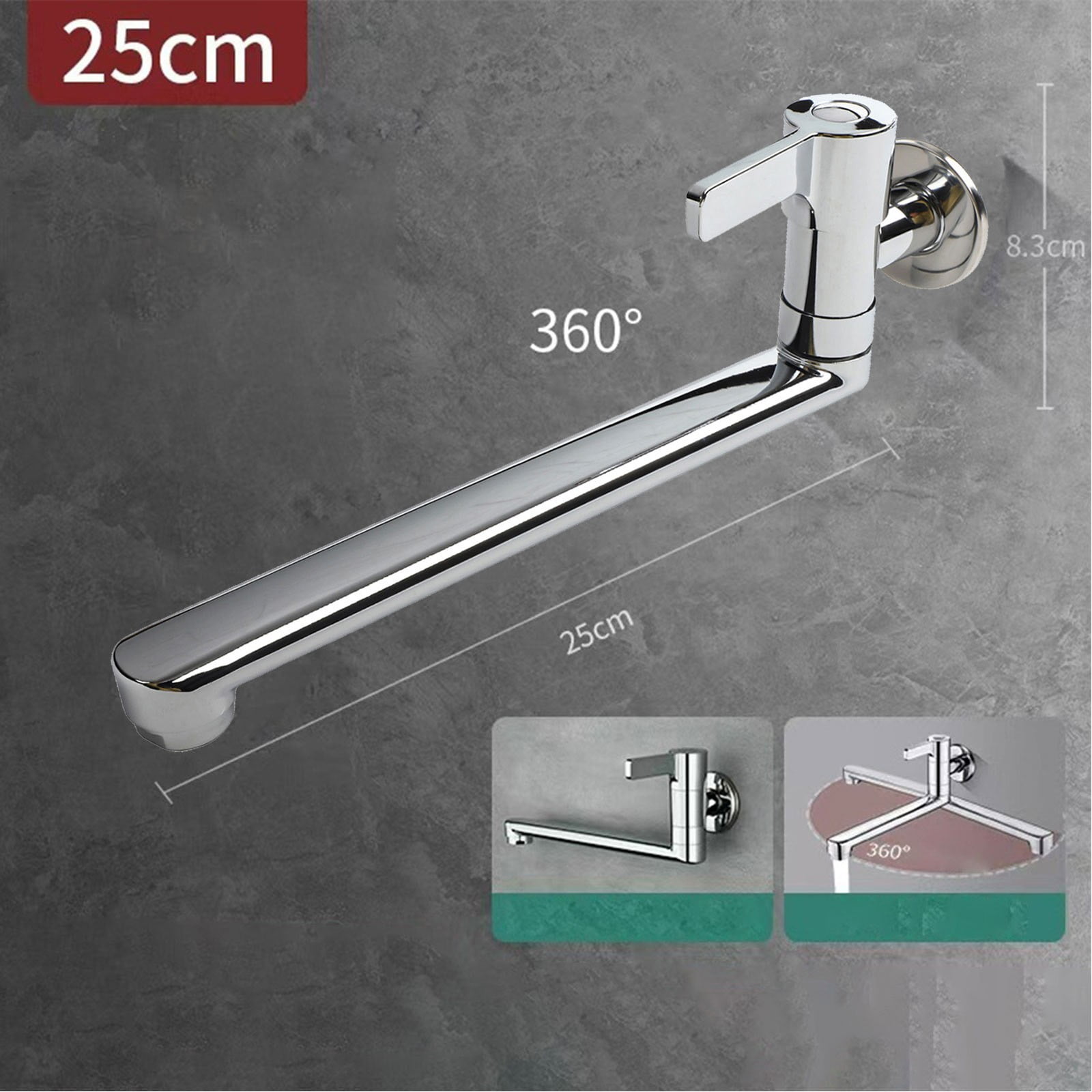 Sink Mop Pool Extended Faucet Rotatable Extended Basin Faucet Wall ...