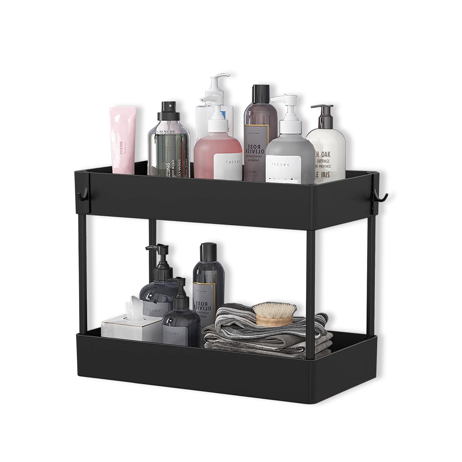 Under Sink Organizer, Under Bathroom Sink Storage 2 Tier Organizer Bath ...