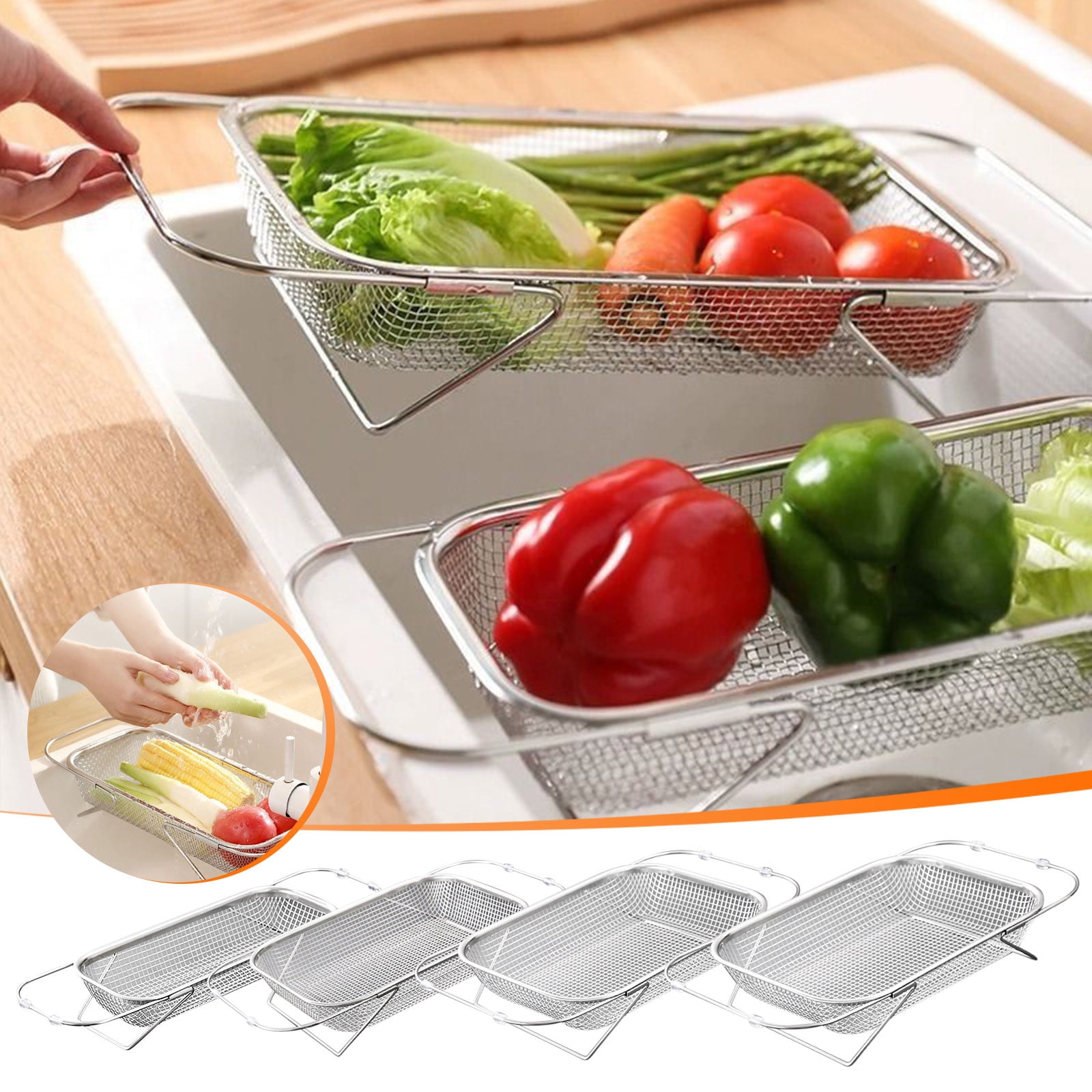 Under Sink Organizer,Kitchen Sink Organizer,Dish dryig rack,Stainless ...