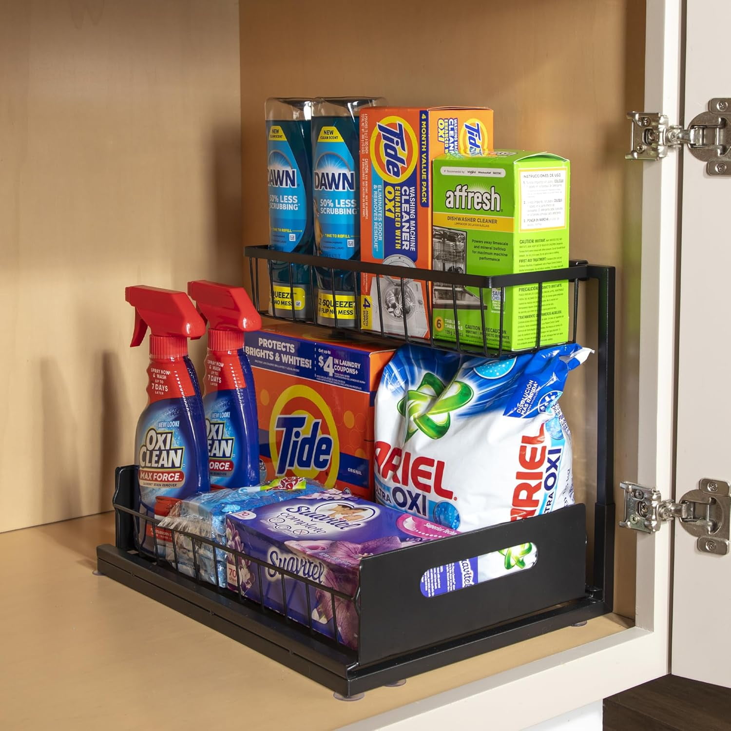 Under Sink Organizers, Slide Out Storage Bins, 2-Tier Large Capacity ...