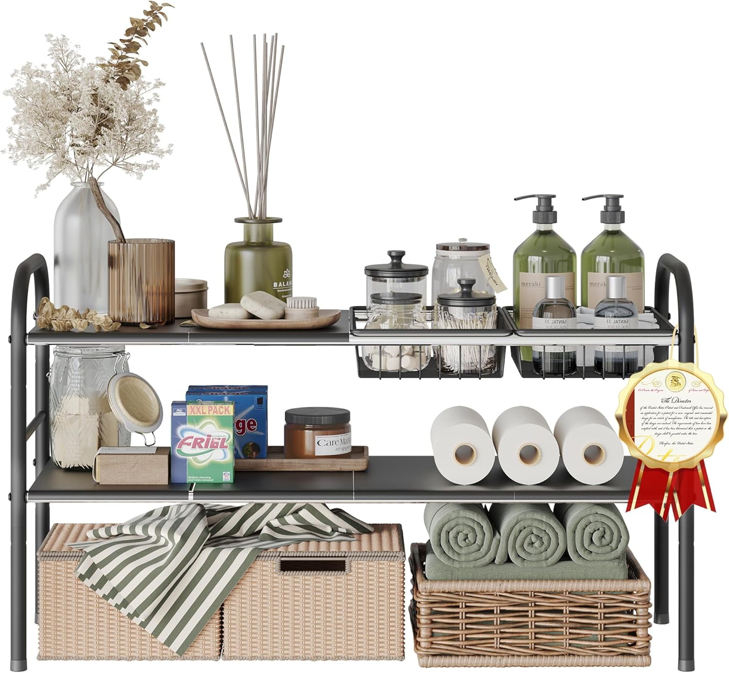 Under Sink Organizers and Storage, 2 Tier Expandable Under Cabinet ...