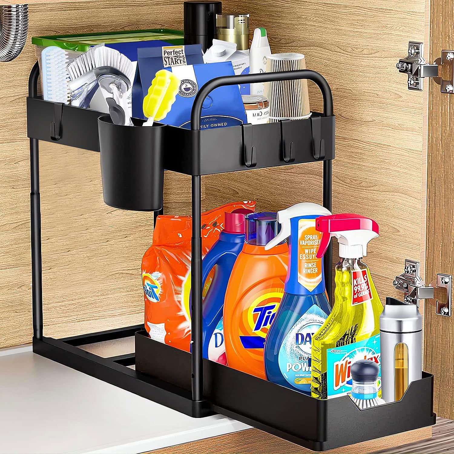Under Sink Organizers and Storage Bathroom Organizer, 2 Tier Under ...