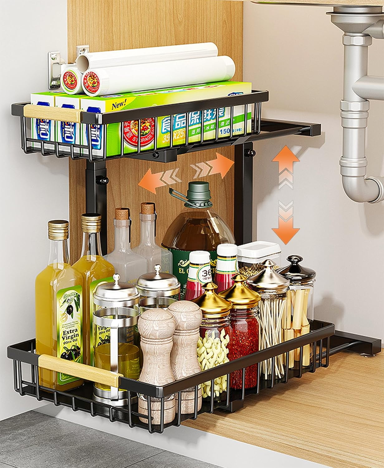 Under Sink Organizers and Storage Closet, Pull Out Cabinet Organizer 2 ...