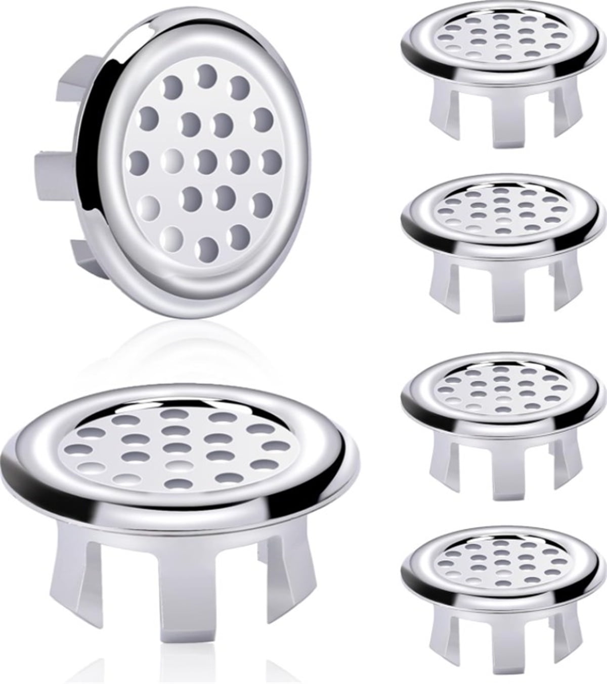Sink Overflow Rings 6 Pack,Grocery Overflow Drain Covers,Plastic Mesh ...