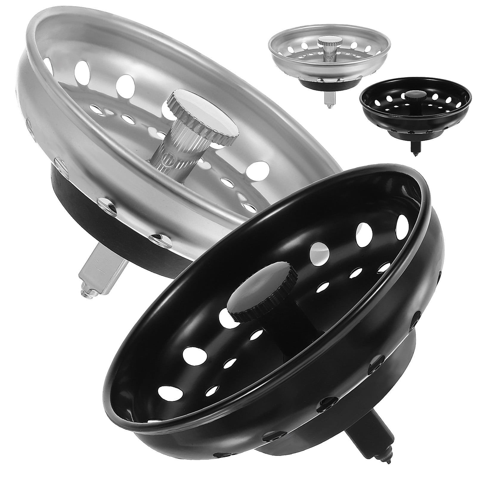 Sink Plug 4 Pcs Kitchen Stoppers Plugs Dish Basin American Style Steel ...