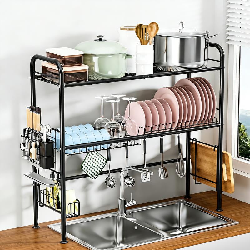 Over Sink Rack Kitchen Over The Sink Dish Drying Rack Organizer Large ...