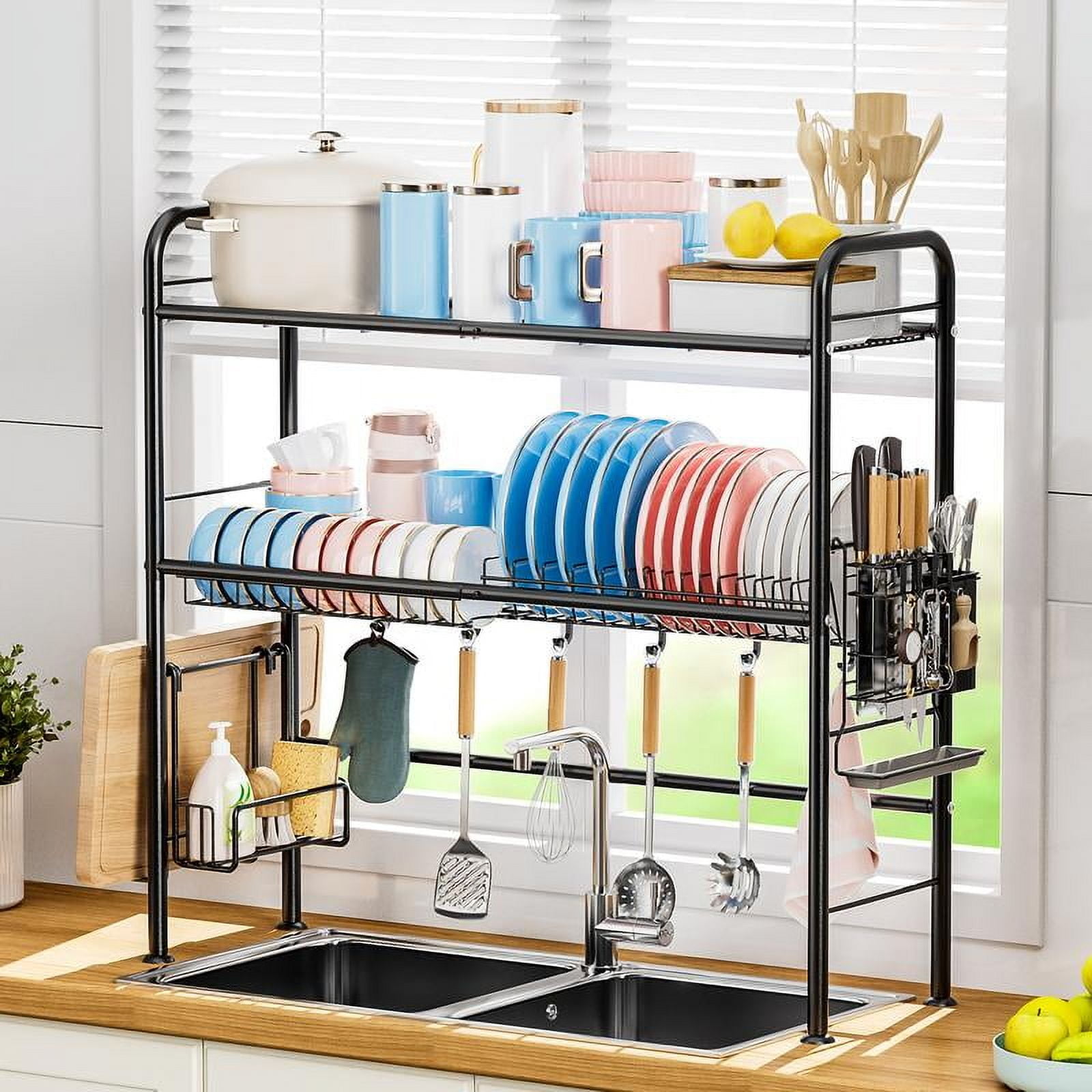 Over Sink Rack Kitchen Over The Sink Dish Drying Rack Organizer Large ...