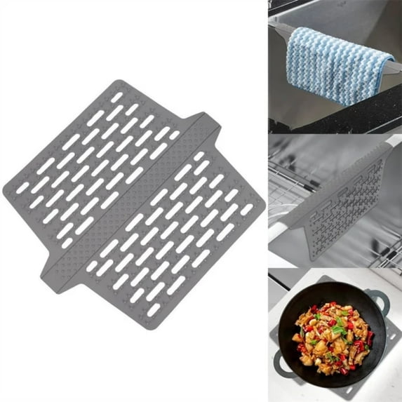 Sink Saddle for Kitchen Sink, Foldable Saddle-Style Double Kitchen Sink ...