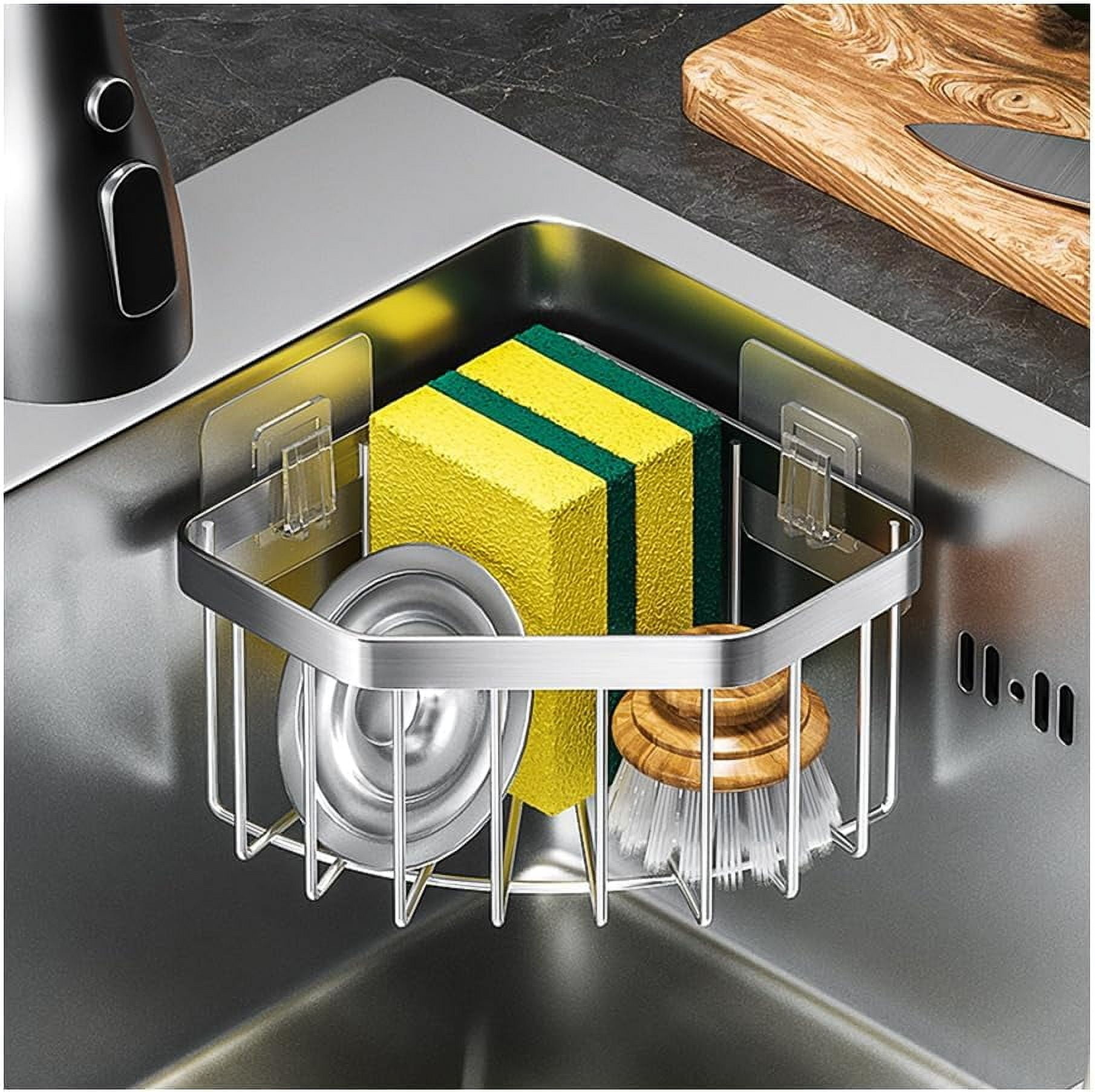 Sink Sponge Holder Corner Sink Caddy Sink Organizer for Kitchen ...