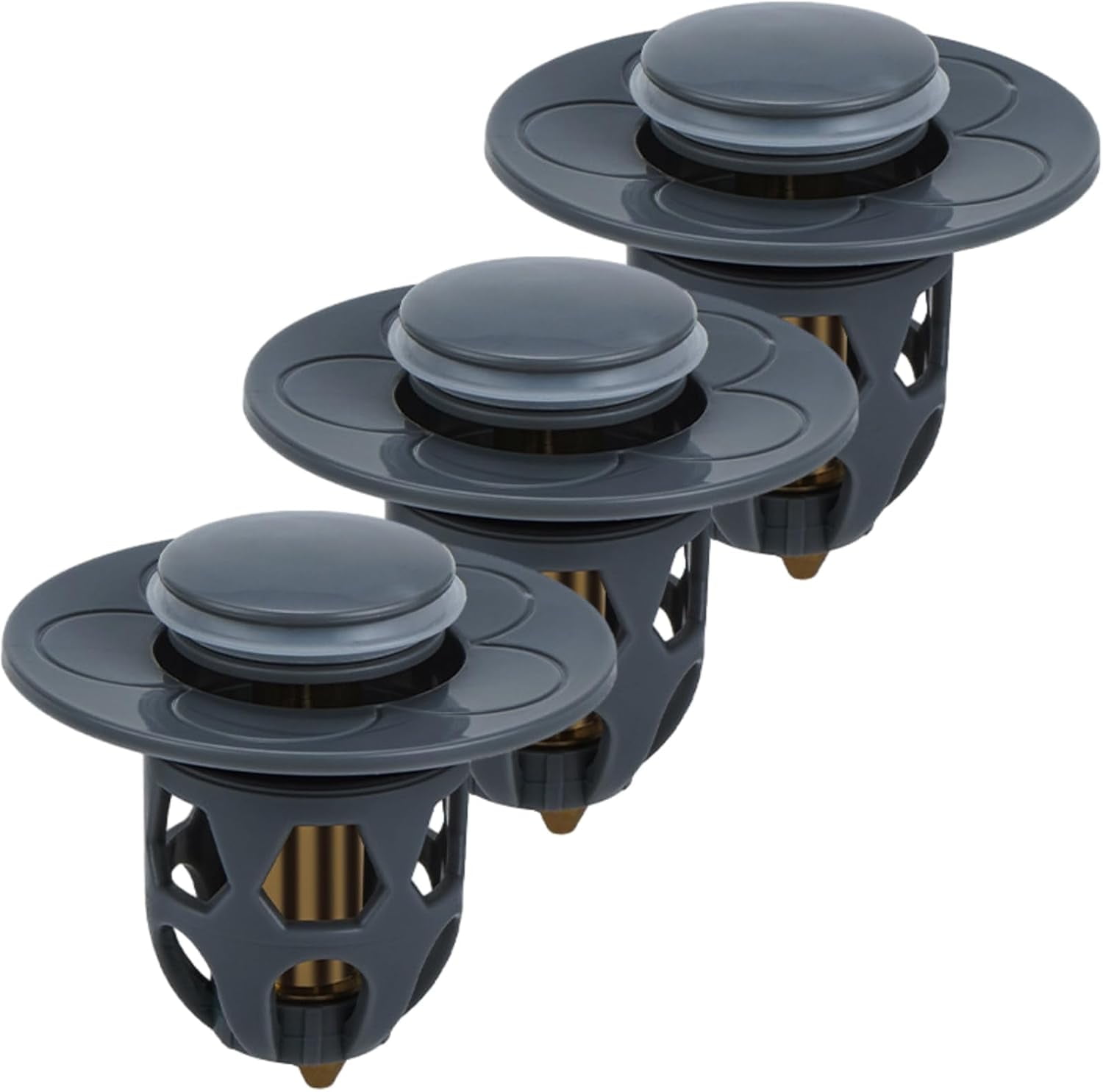 Sink Stopper, Universal Sink Drain Stoppers, Push Type Spring-Loaded ...