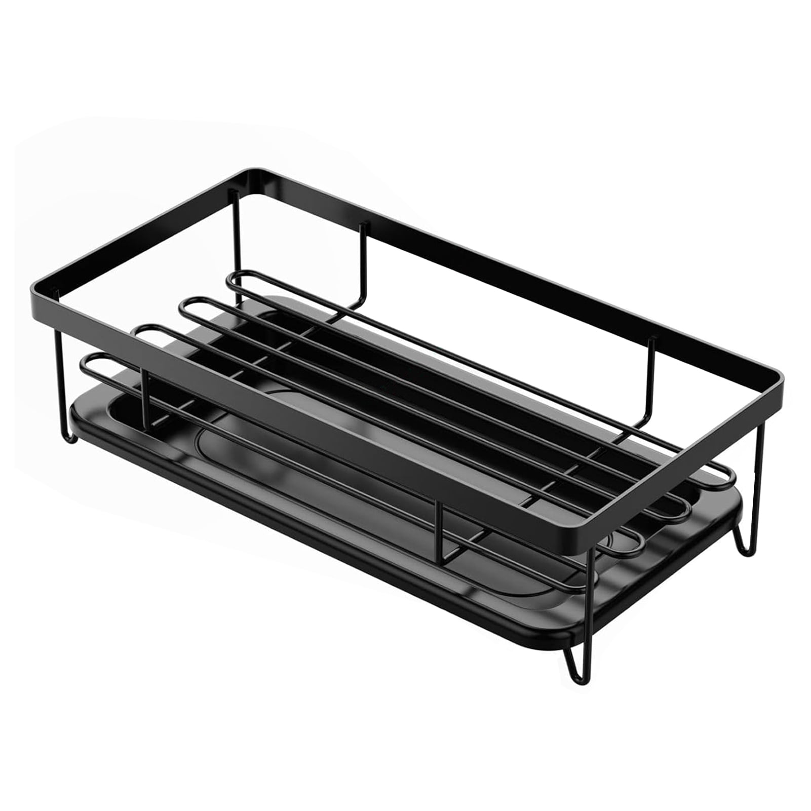 Sink Storage Rack Quick Drainage with Detachable Water Catcher Tray ...