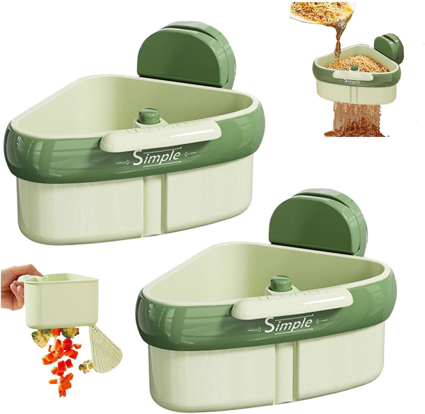 Sink Strainer Basket,2025 New Upgraded Suction Cup Press Sink Drainer ...