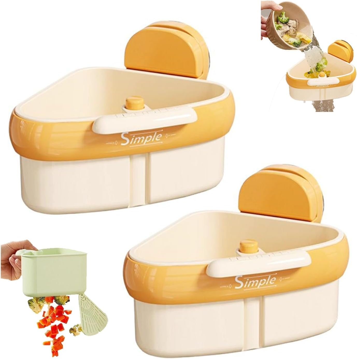 Sink Strainer Basket,2025 New Upgraded Suction Cup Press Sink Drainer ...