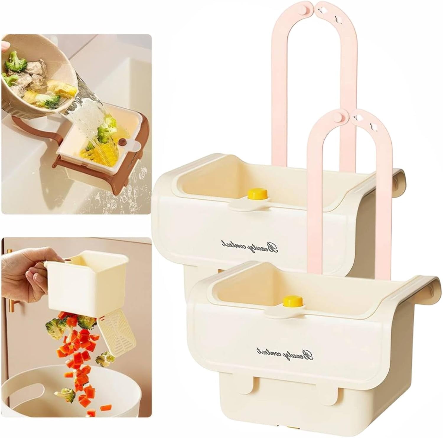 Sink Strainer Basket for Food Waste, Self-Cleaning Kitchen Sink Food ...