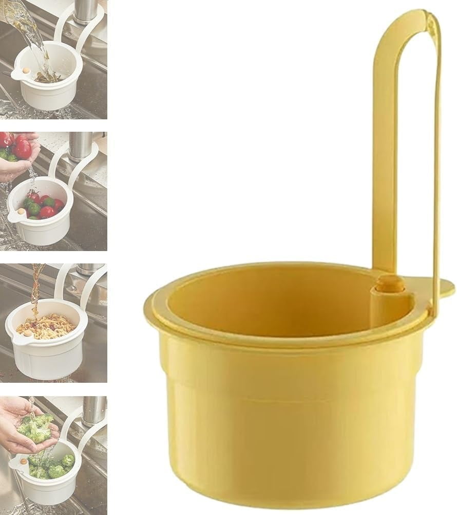 Sink Strainer Basket, Hanging Kitchen Sink Strainer Basket with Press ...