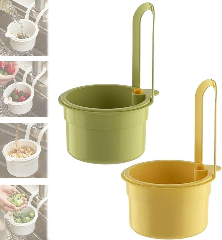 Sink Strainer Basket, Hanging Kitchen Sink Strainer Basket with Press ...