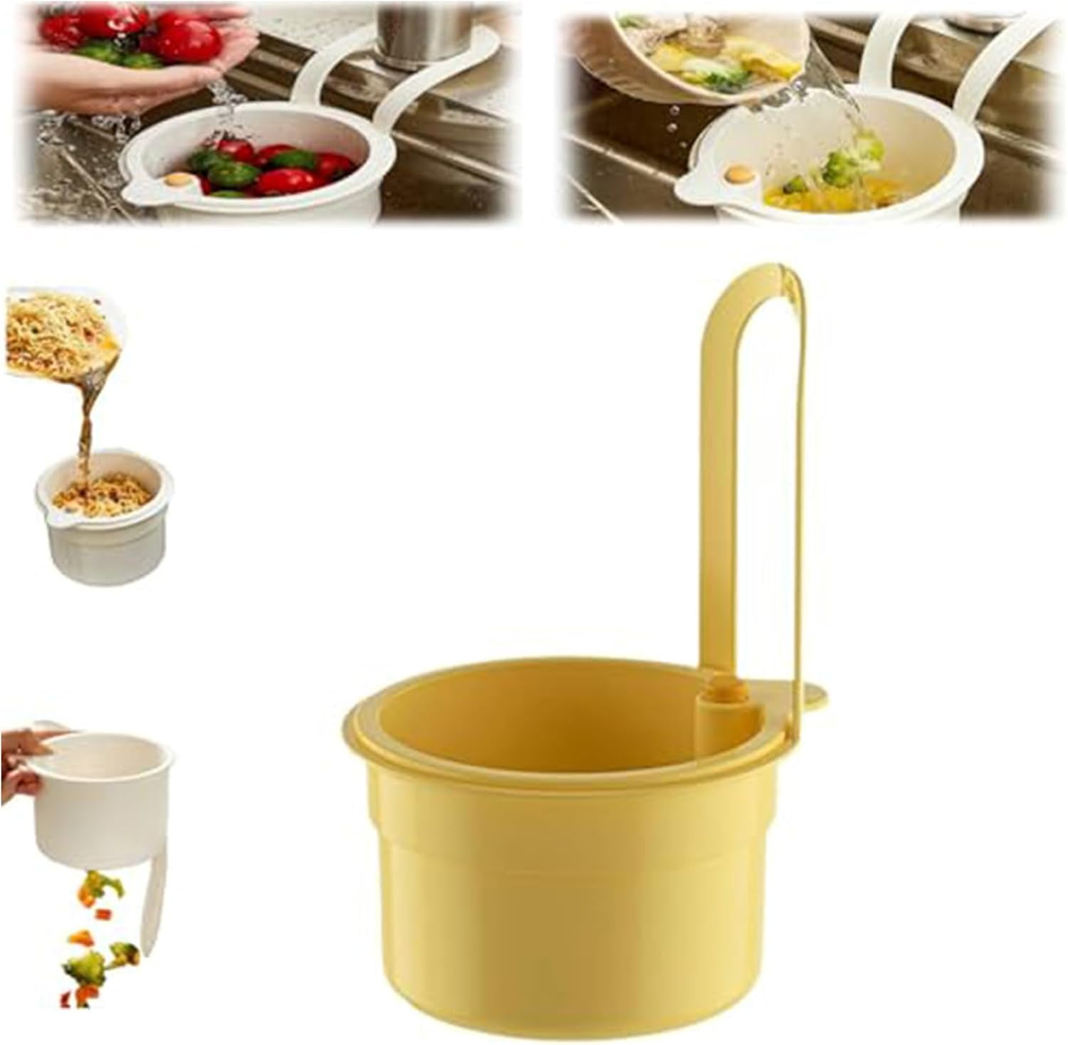 Sink Strainer Basket, Hanging Kitchen Sink Strainer Basket with Press ...