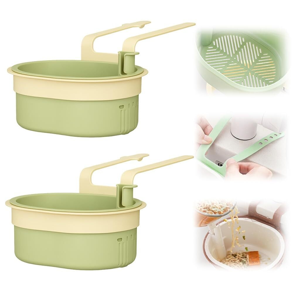 Sink Strainer Basket, New Self-Cleaning Kitchen Sink Food Waste Catcher ...