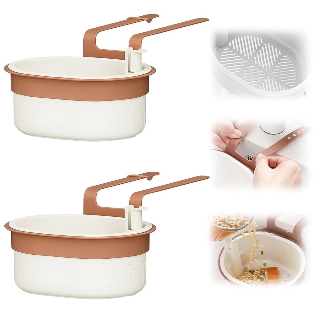 Sink Strainer Basket, New Self-Cleaning Kitchen Sink Food Waste Catcher ...