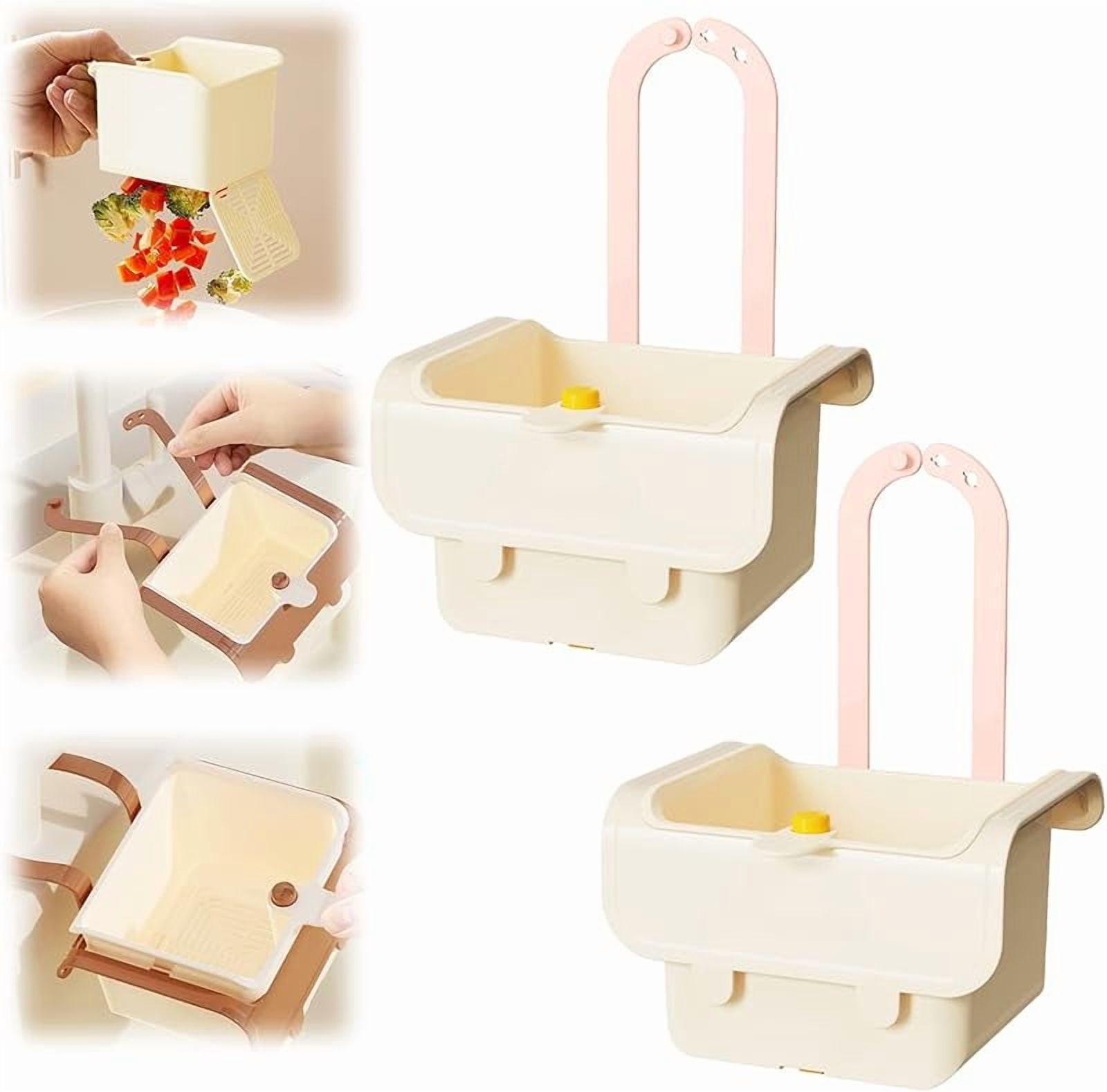 Sink Strainer Basket, Self-Cleaning Kitchen Sink Food Waste Catcher ...