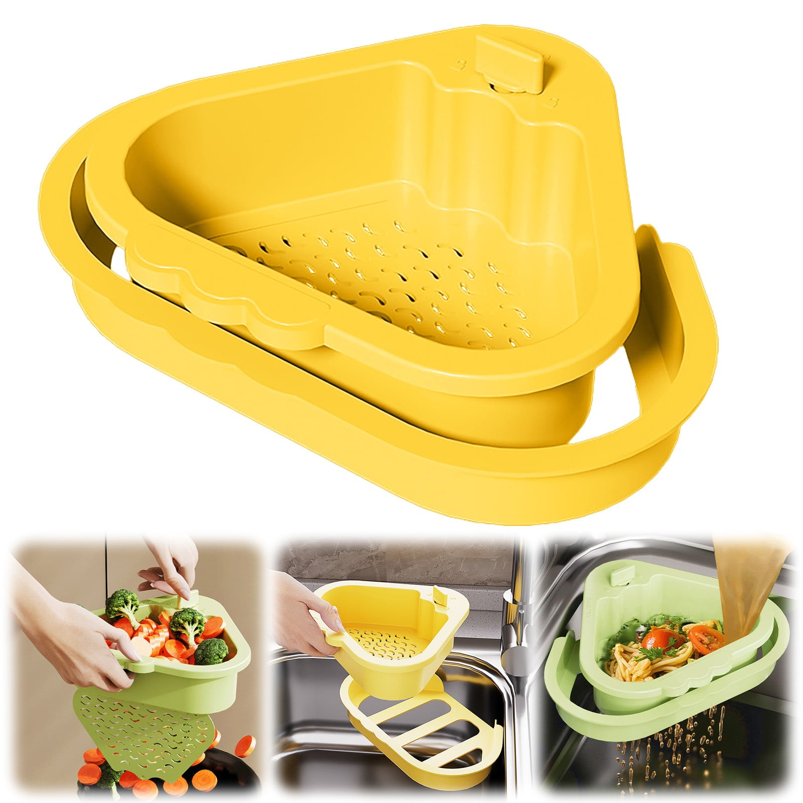 Sink Strainer Basket Suction Cup Press Sink Drainer Basket Automatic ...