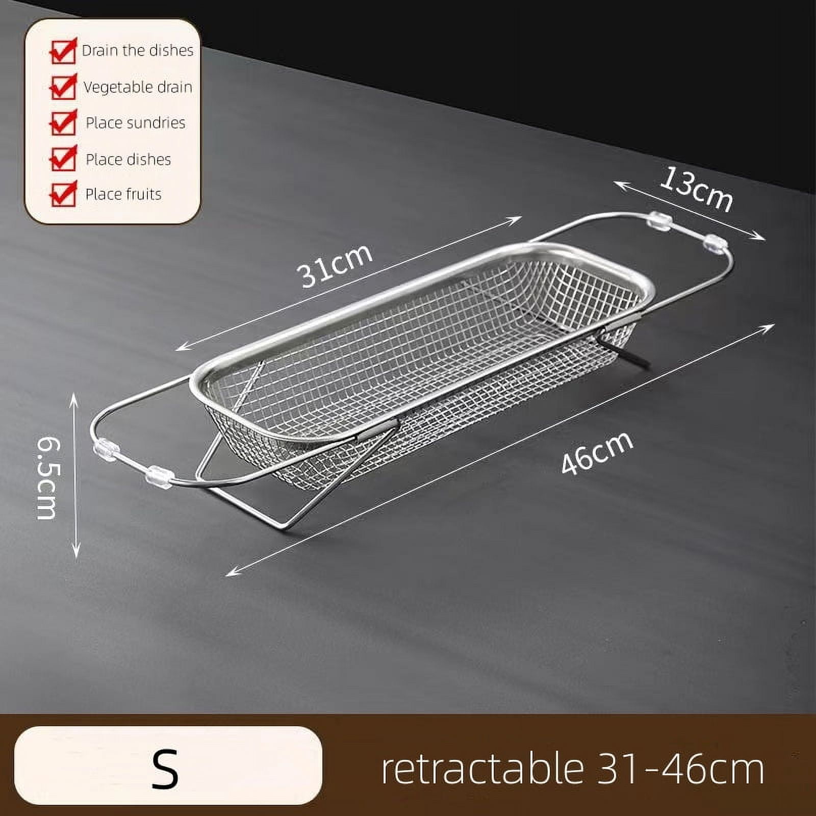 Sink Strainer Drainer Basket 304 Stainless Steel Expandable Sink ...